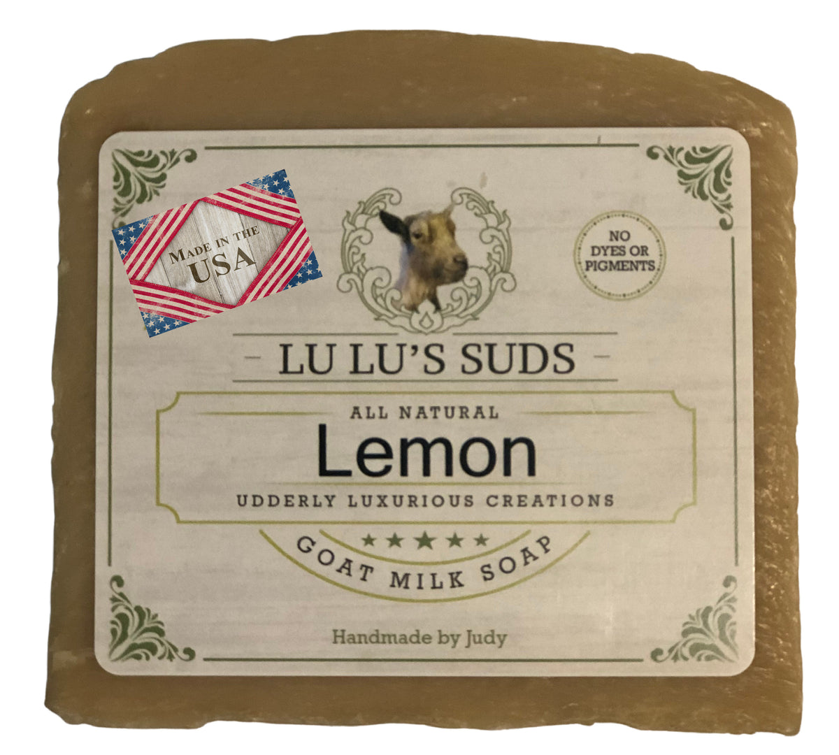 Lemon Goat Milk Soap 5 oz. | Lu Lu's Suds